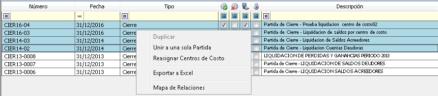 Partidas - Brilo ERP Docs